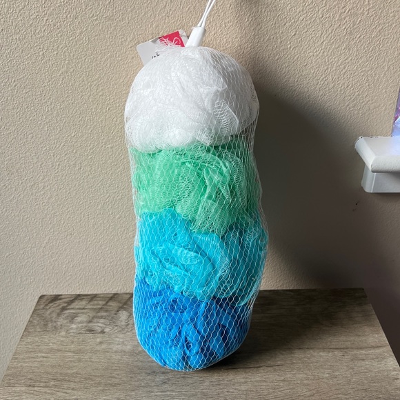 Bath & Body | Bath Beauty 4 Pc Scrubbing Puffs In Net Bag Seascape ...